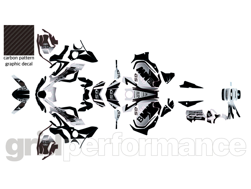 R1250GS R1200GS ADV Adventure Graphic Full Decal Vinyl Kit (5-2) – GRID ...