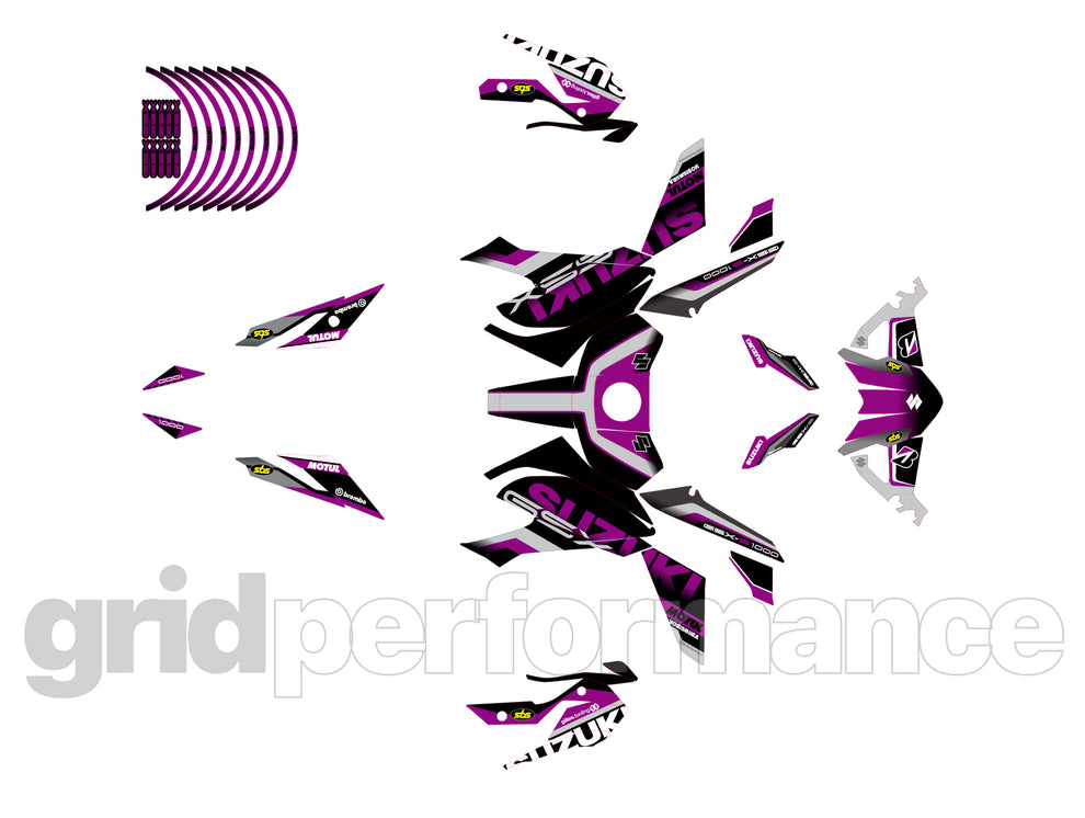 SUZUKI GSX-S1000 Graphic Decal Sticker Kit (4-6) – GRID Performance