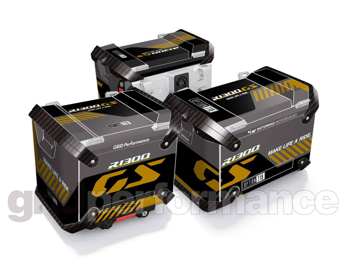 BMW R1300GS Adventure Aluminium Panniers Top Box Decal Sticker Kit (6 ...