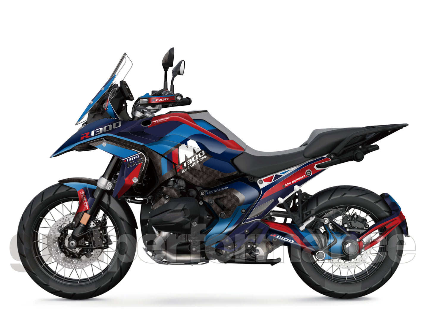 BMW R1300GS Custom Vinyl Graphic Decal Kit (1-3.M) – GRID Performance